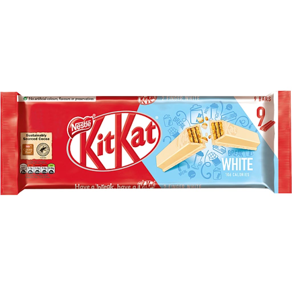 Kit Kat 2 Finger White Chocolate Wafer Bars: 186gram (20.7gram 9 pack ...